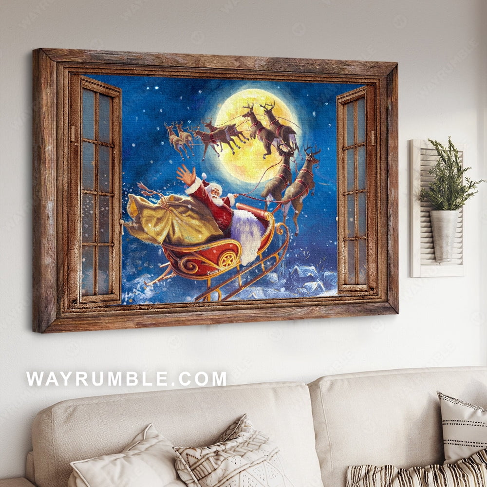 Christmas eve, Santa Clause, Amazing reindeer, Sleigh drawing - Jesus ...