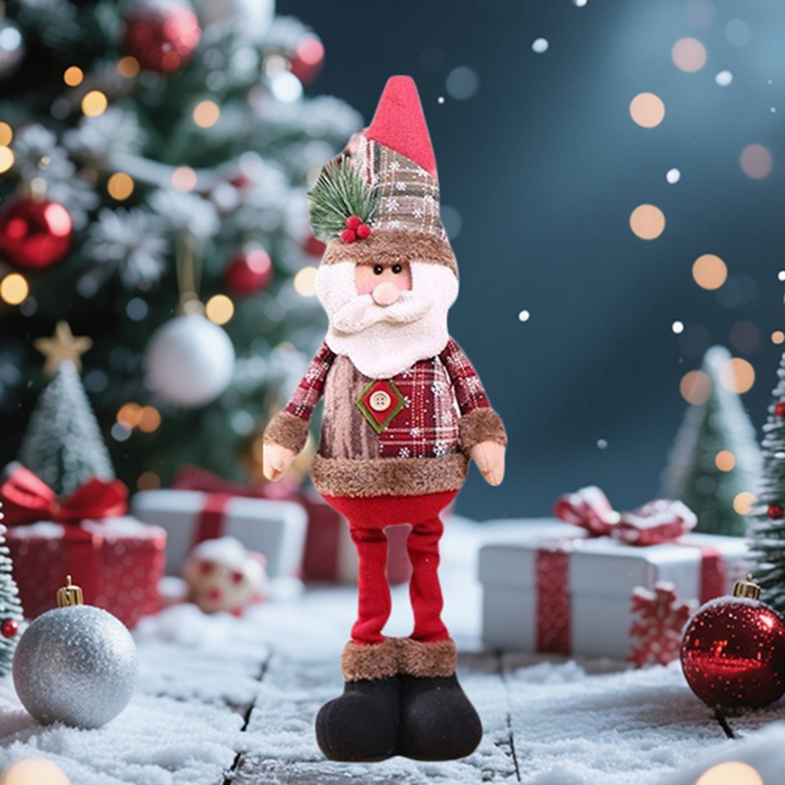 Christmas figurine ornaments, Standing Snowman/Santa/Deer Doll ...