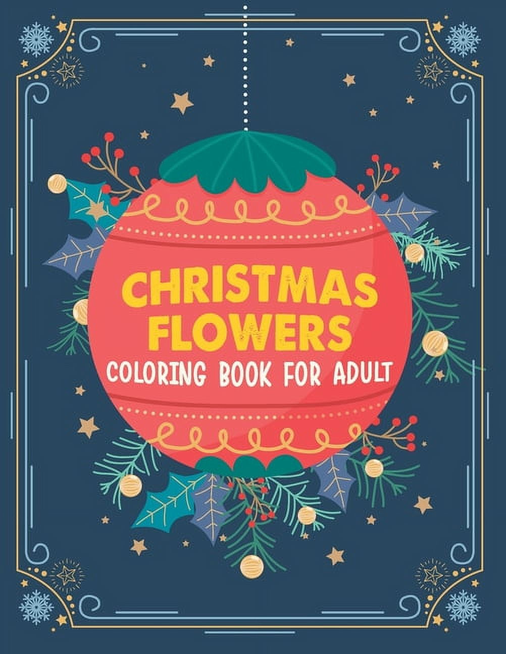 christmas flowers coloring pages