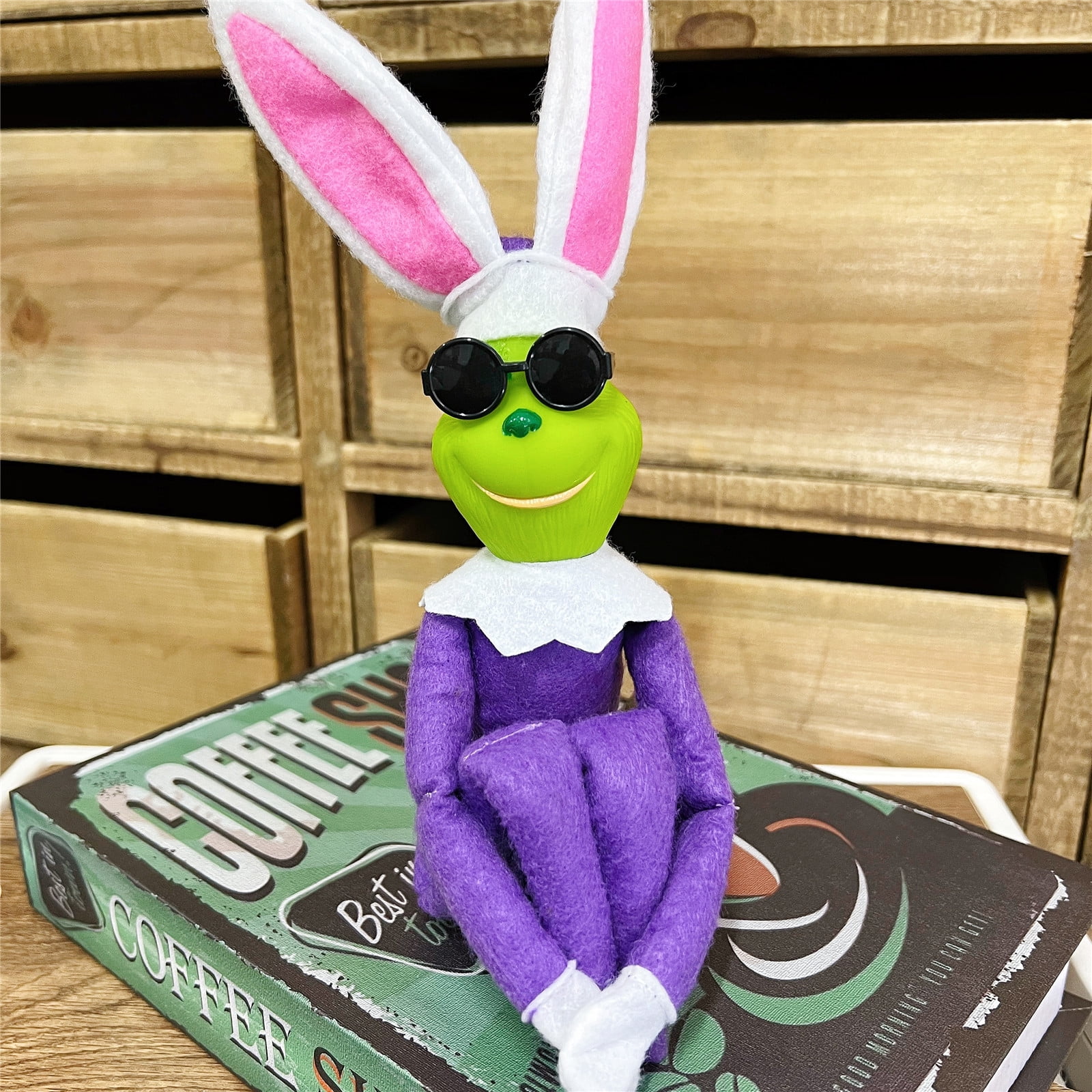 Lunuaoe Grinch Christmas Decorations for Tree, Easter Bunny Charm ...