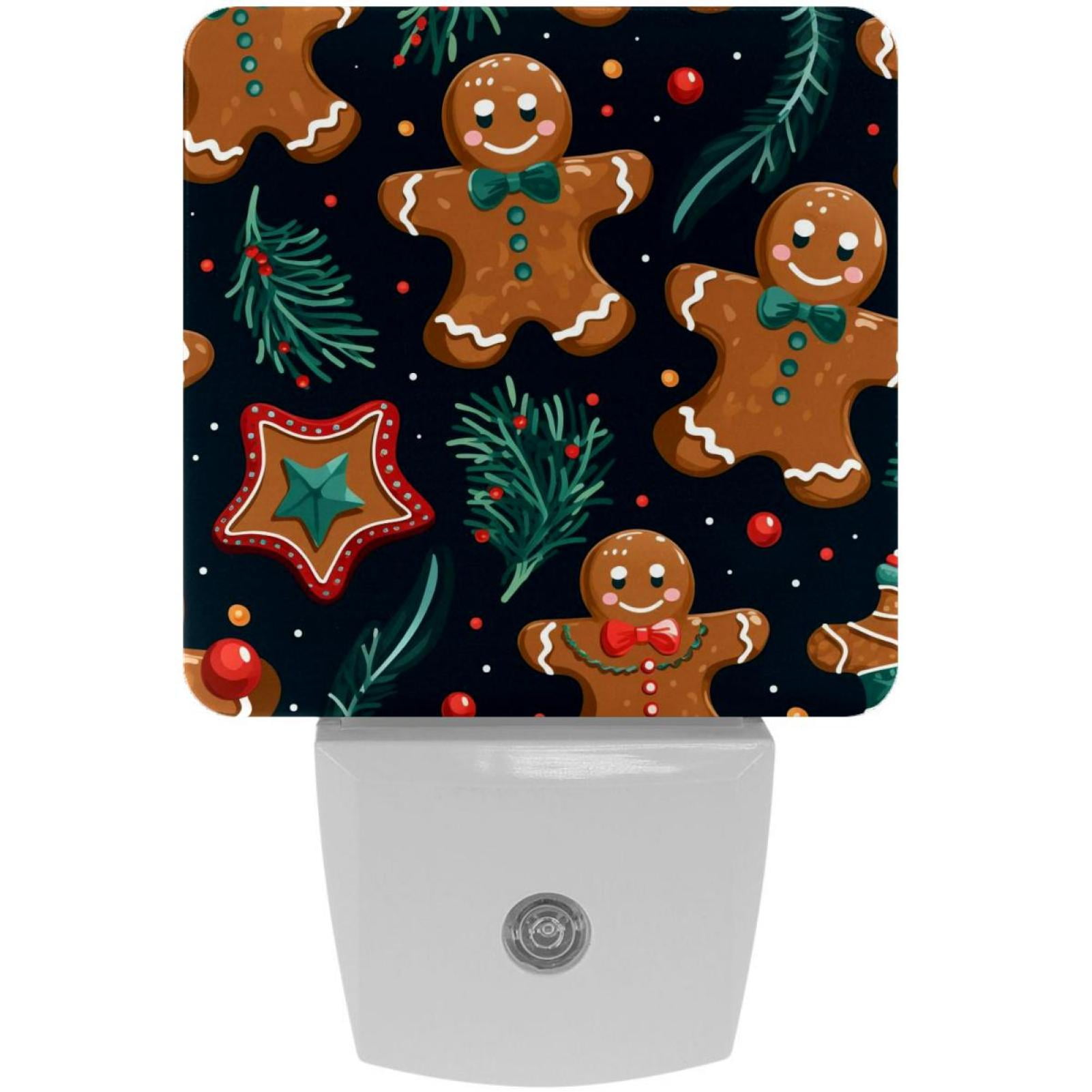 Christmas gingerbread man LED Square Night Lights for Bedroom and ...
