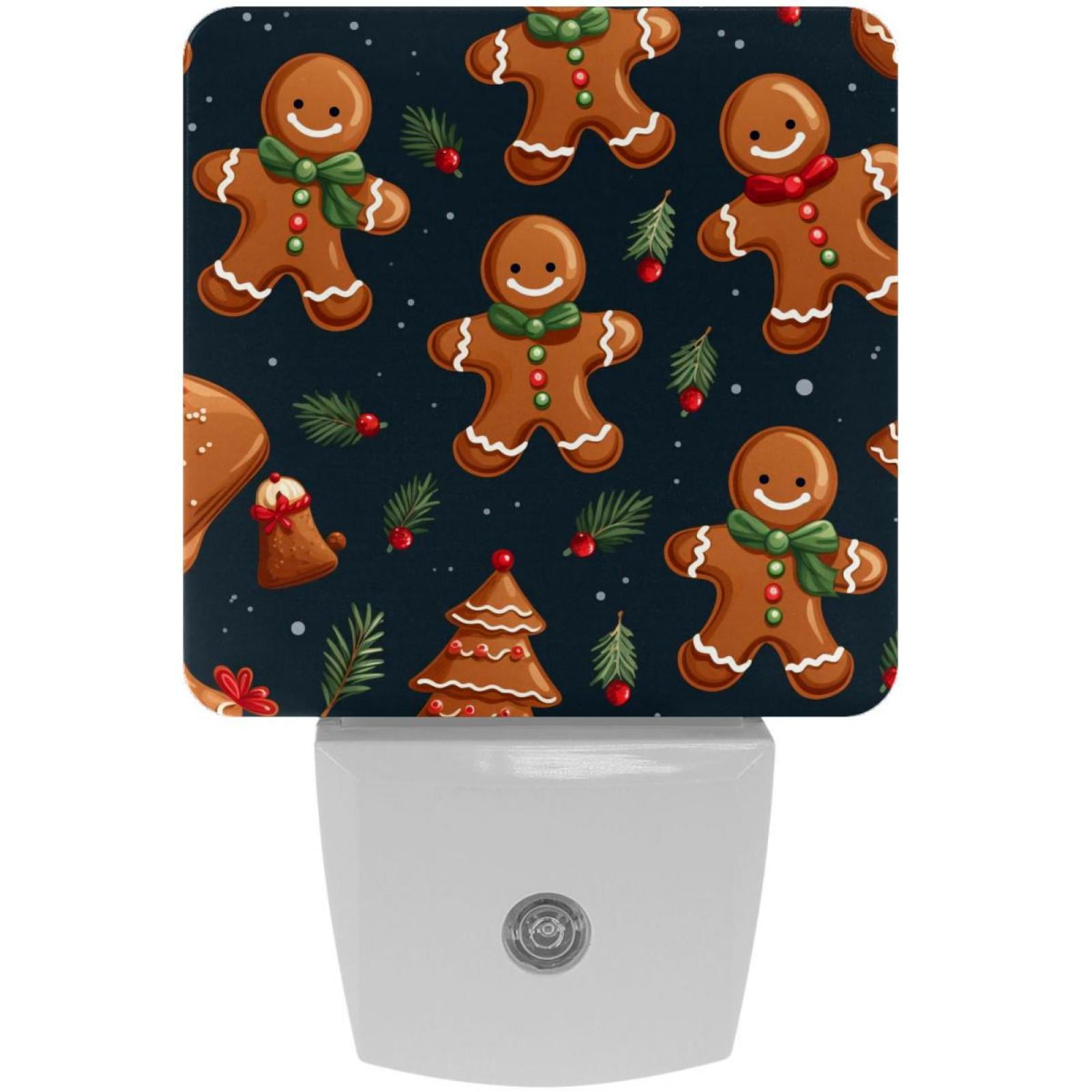 Christmas gingerbread man LED Square Night Lights with Motion Sensor ...