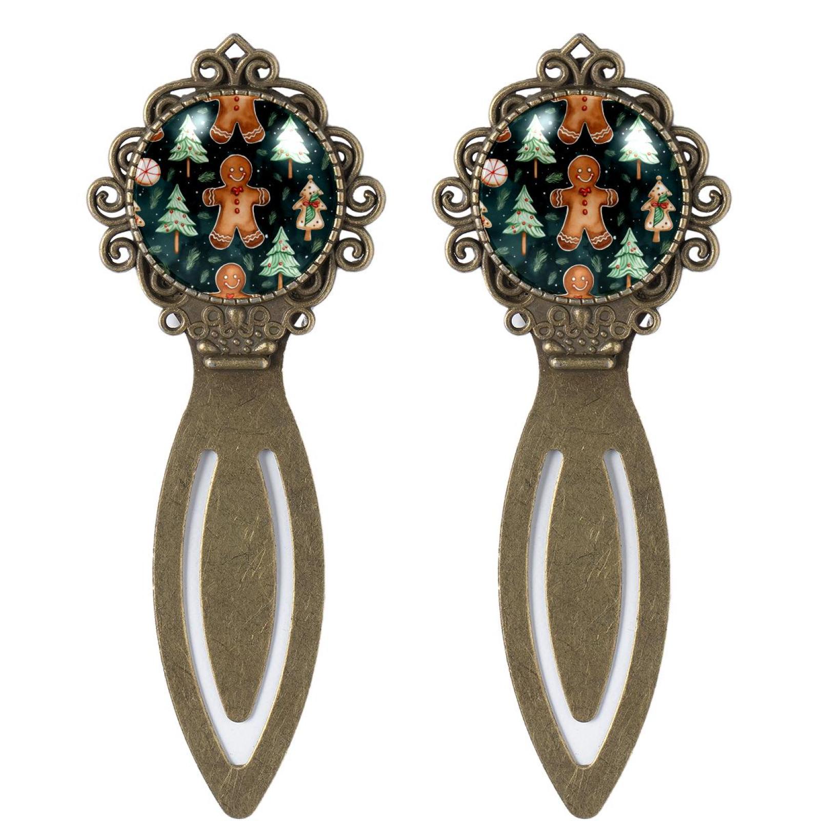 Christmas gingerbread man Stainless Steel Vintage Copper-Colored Lace ...