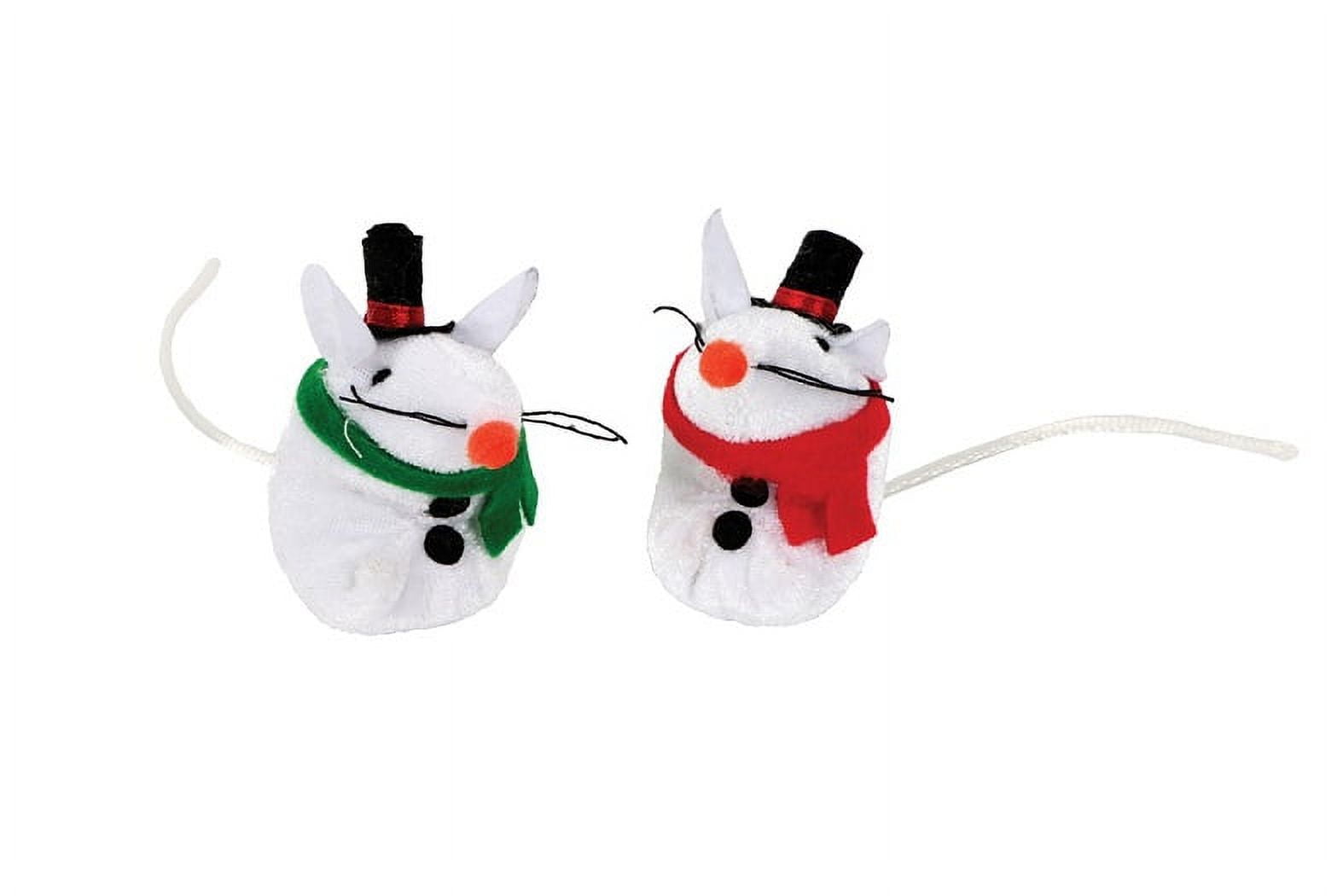 Christmas holiday Mice Cat Toys - 1 Assorted mouse pair - Set Of 2 ...
