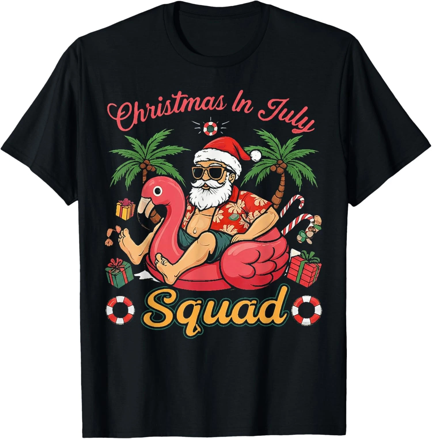 Christmas in July 2025 Squad Summer Beach Vacation Holiday Fun Unisex T-Shirt up to size 5XL ...