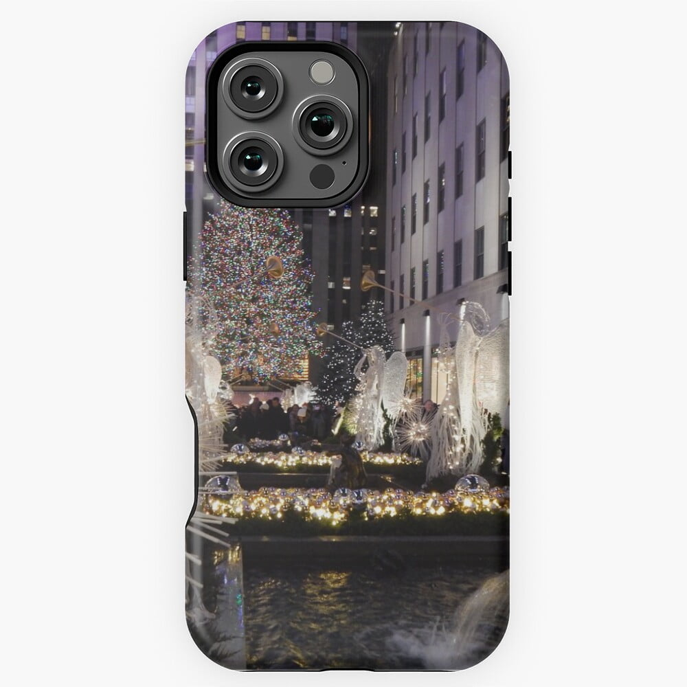 Christmas in NYC Holiday Cityscape Design Phone Case Compatible with ...