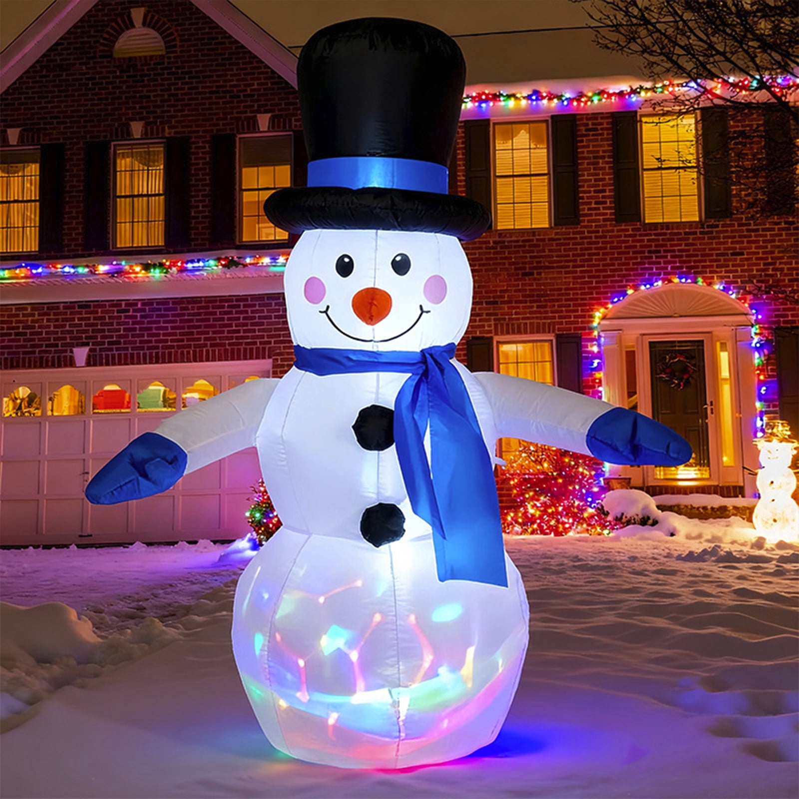 Christmas inflatables Snowman LED Lights Christmas inflatable ...