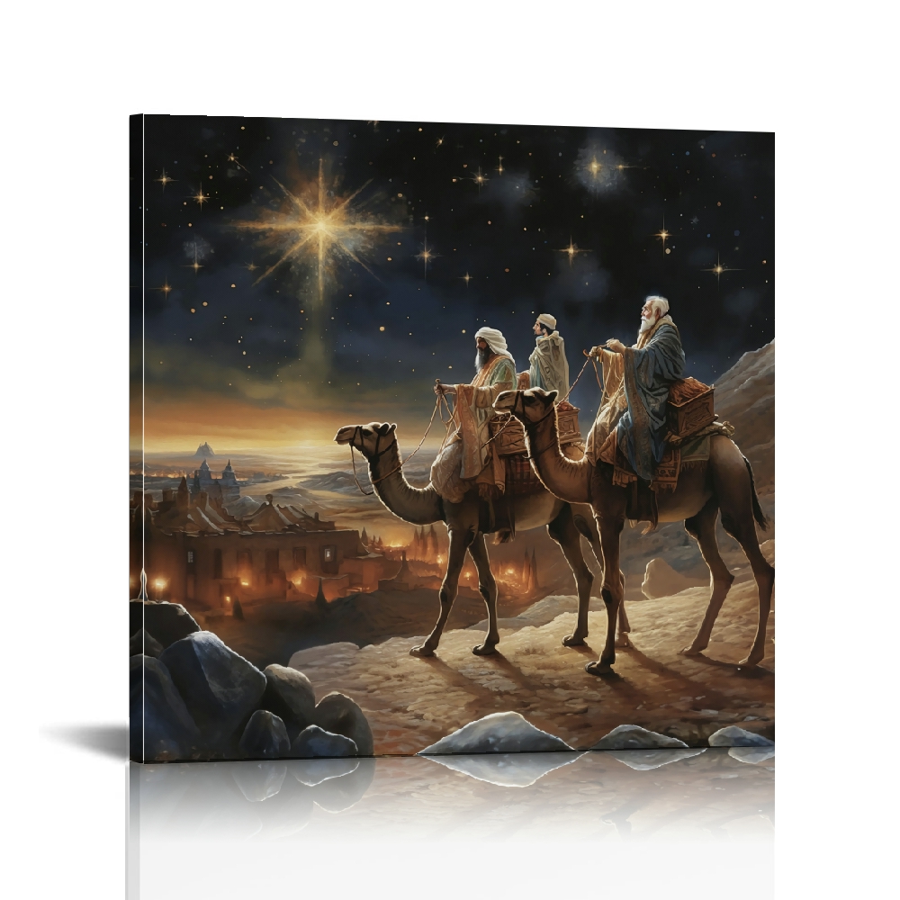 Christmas nativity Jesus Canvas Wall Art, Nativity Pictures Canvas ...