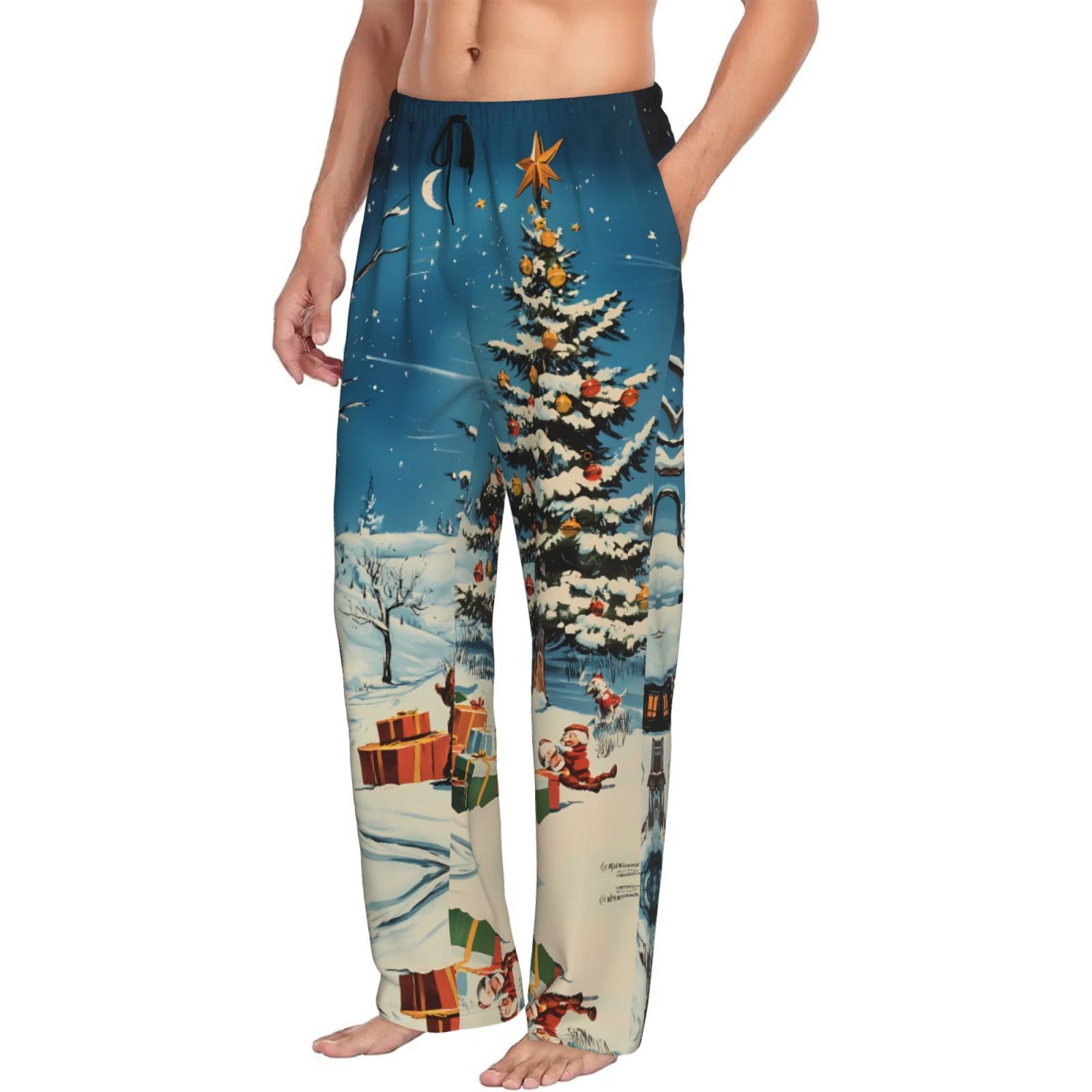 Christmas naughty Santa's elves Mens Pajama Pants Bottoms with Pockets ...