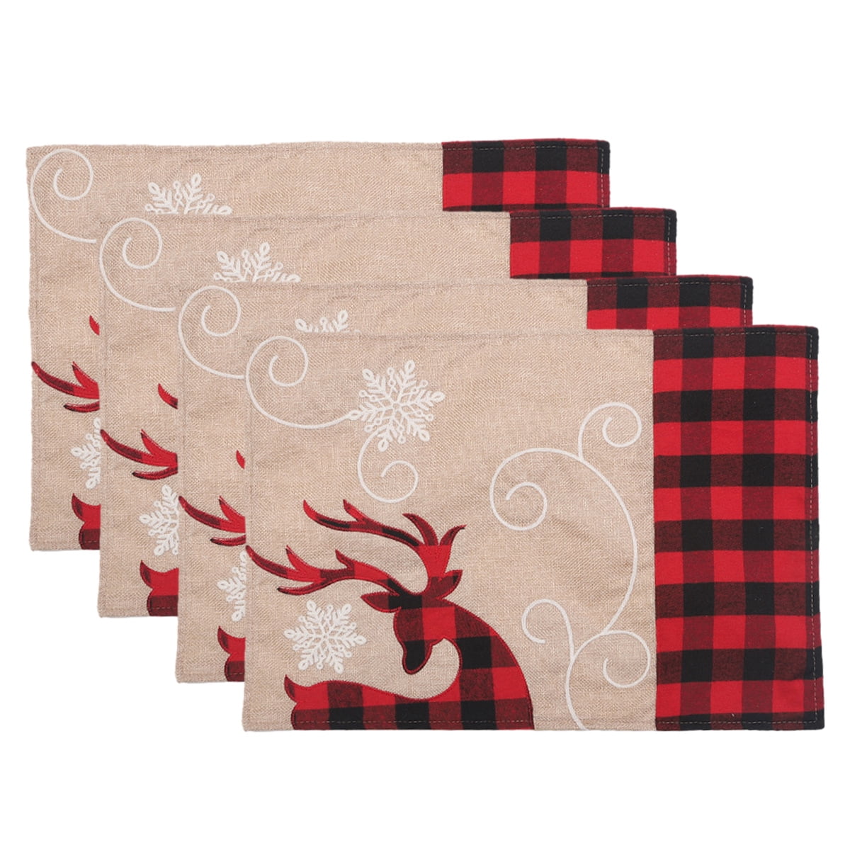 Christmas placemats, seasonal winter bird Christmas Holidays Country ...