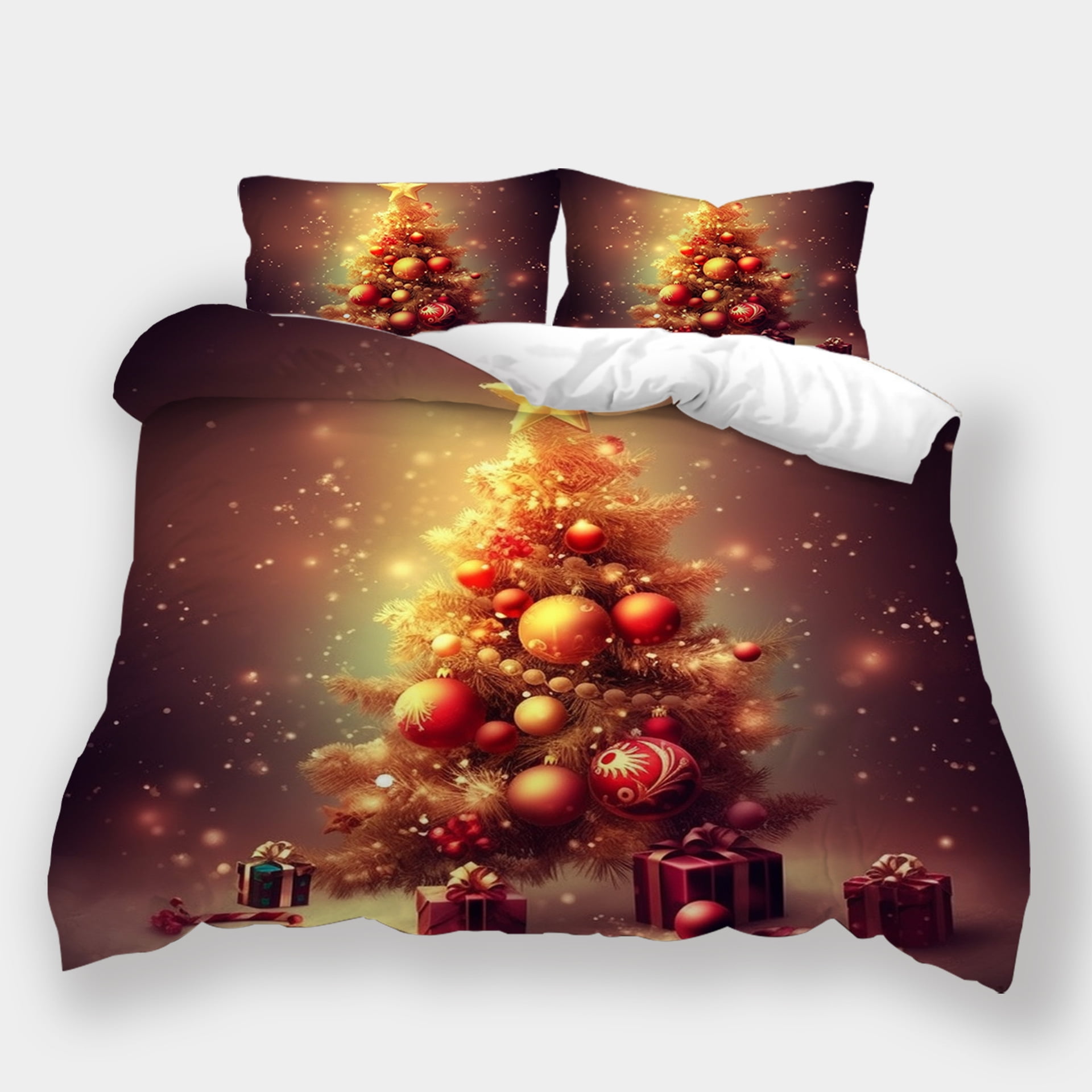 Christmas print 3D print polyester pillowcase quilt cover home textile ...