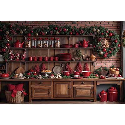 Christmas ration Photography Background Fireplace White Wall Candle ...