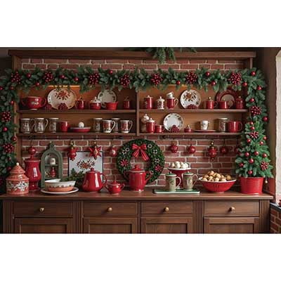 Christmas ration Photography Background Fireplace White Wall Candle ...