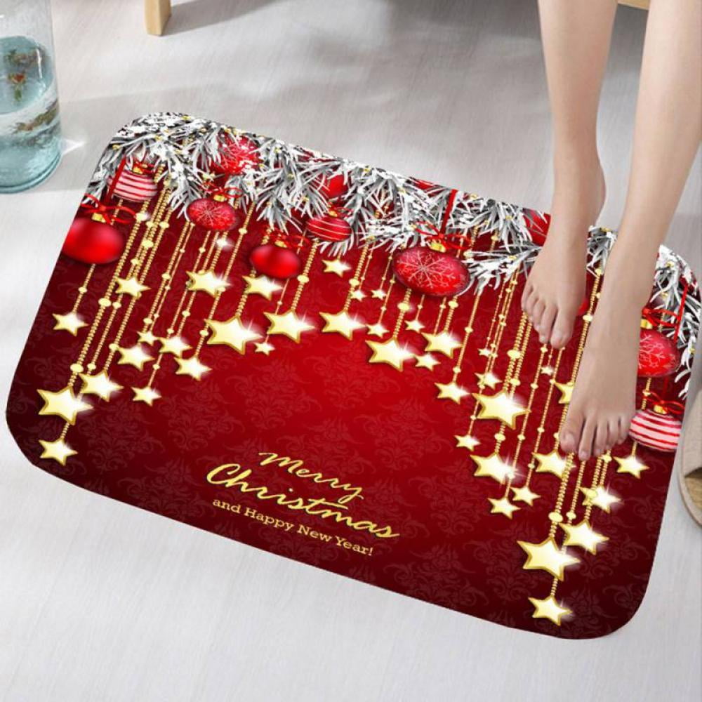 Christmas sale! Christmas Mats and Rugs Flannel Bathroom Floor Mat ...