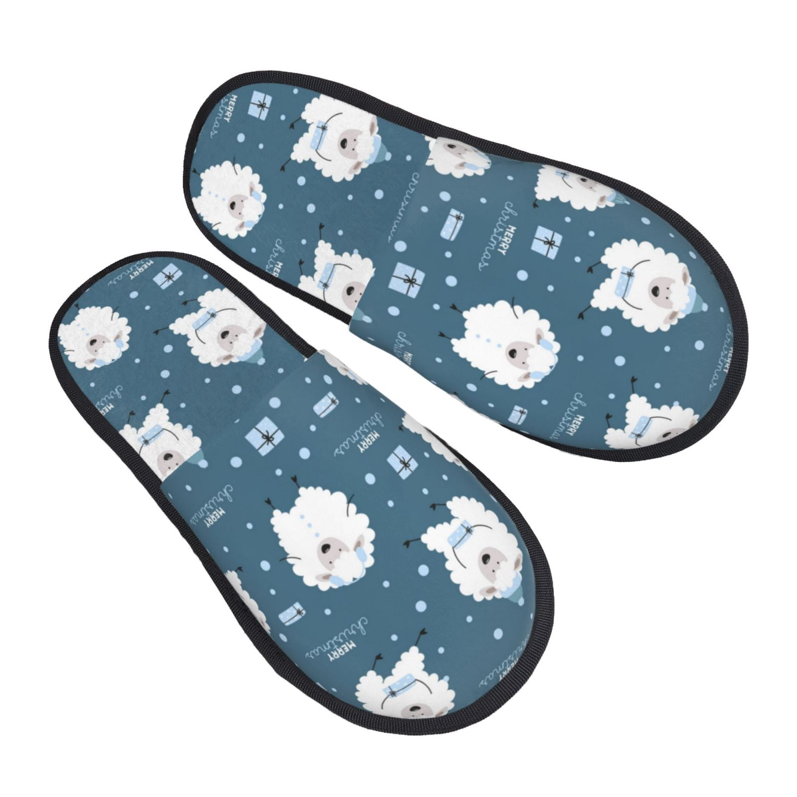 Christmas sheep House Slippers for Women Indoor, Fuzzy Warm Women's ...
