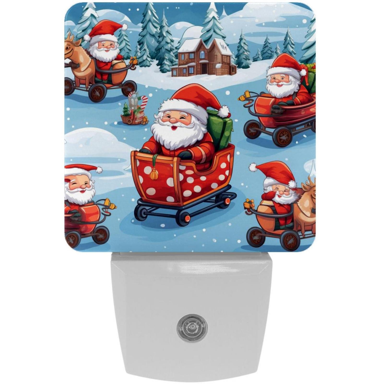 Christmas sled LED Square Night Lights - Bright and Compact Bedroom or ...