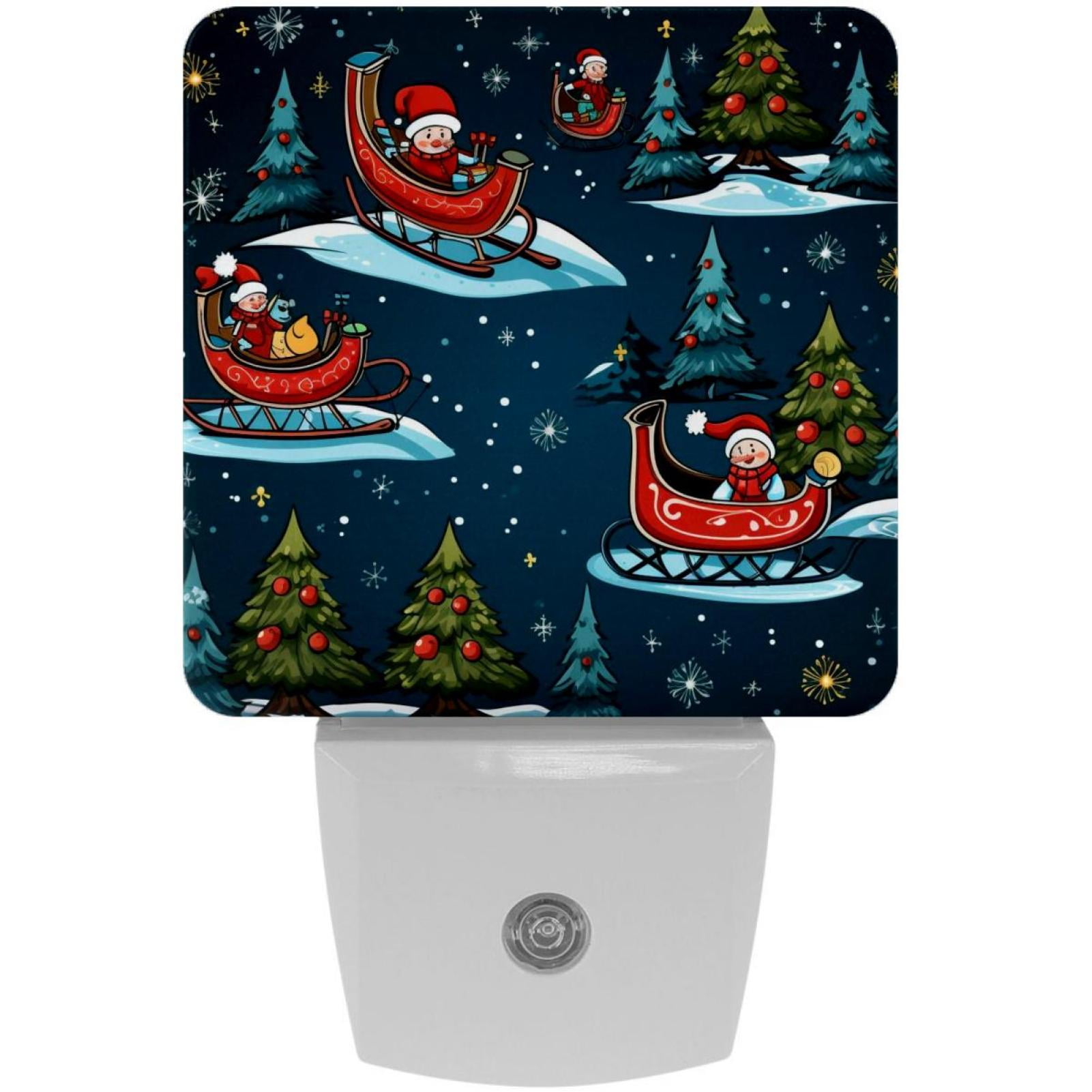 Christmas sled LED Square Night Lights - Bright and Compact Bedroom or ...