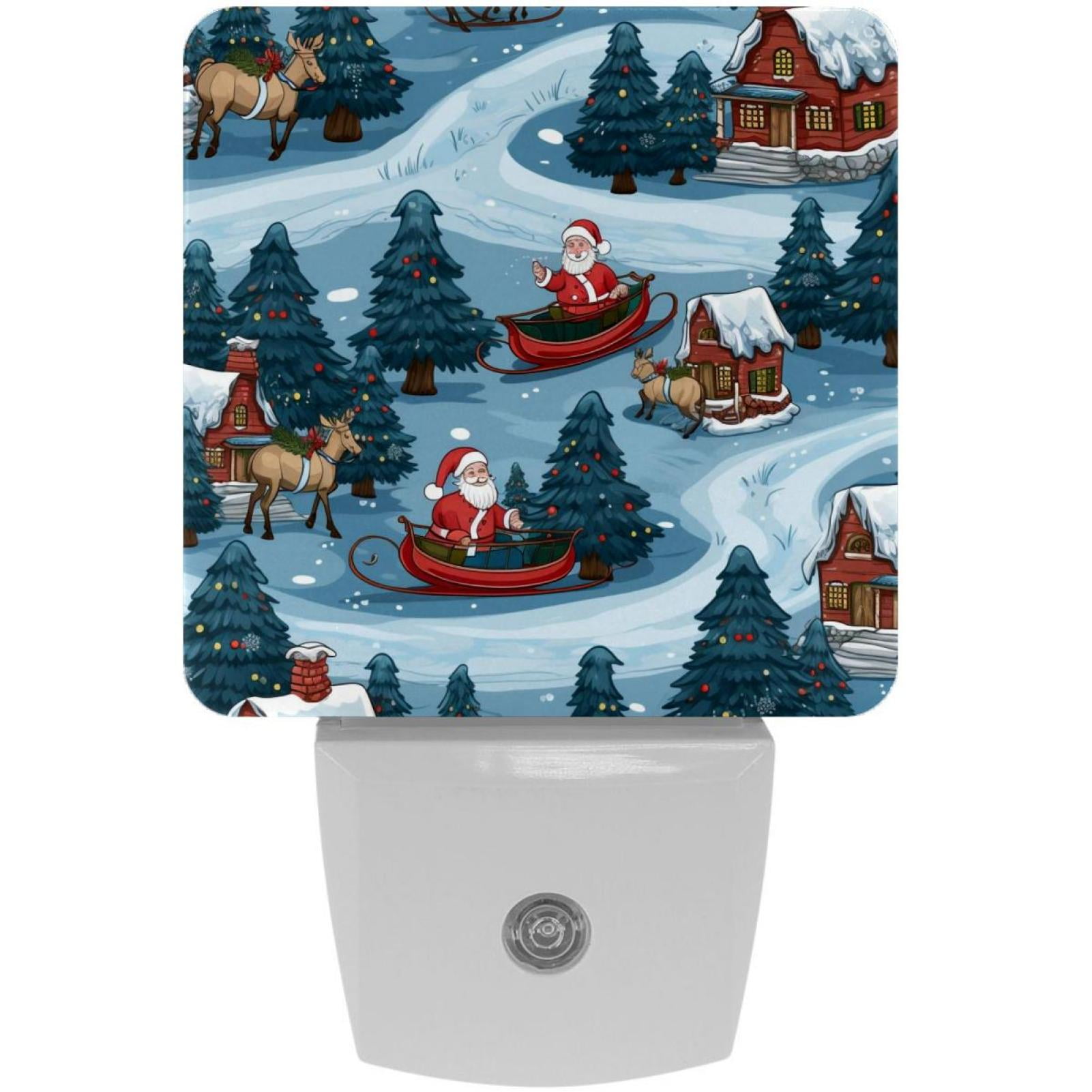 Christmas sled LED Square Night Lights - Modern and Versatile Plug-in ...