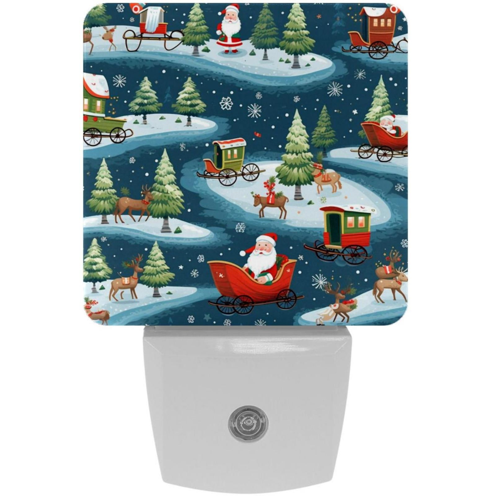 Christmas sled LED Square Night Lights - Modern and Versatile Plug-in ...