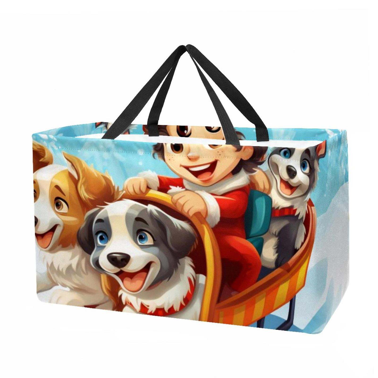 Christmas sled Large Foldable Oxford Cloth Tote Bag Cube Organizer ...