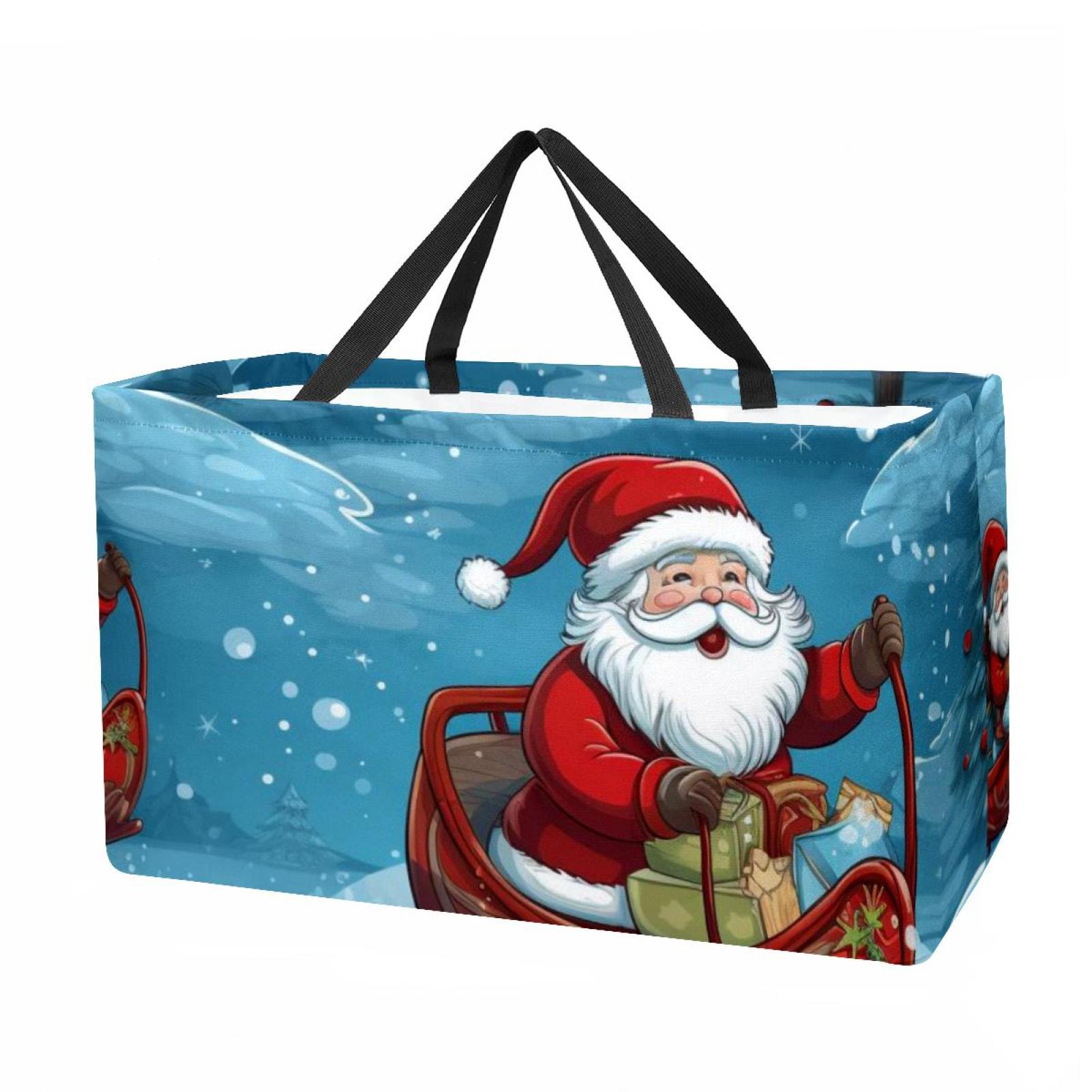 Christmas sled Large Foldable Storage Basket and Grocery Bags ...