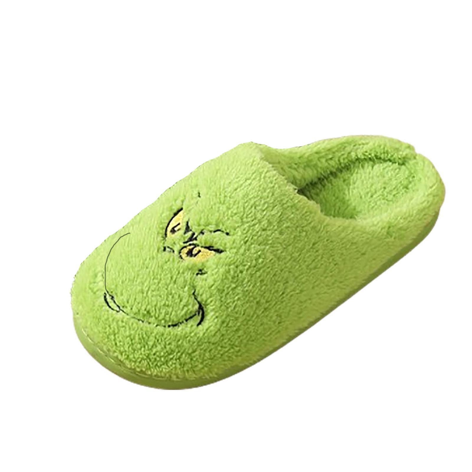 Christmas slippers Women Men Indoor Warm Plush Holiday Santa Cookie ...