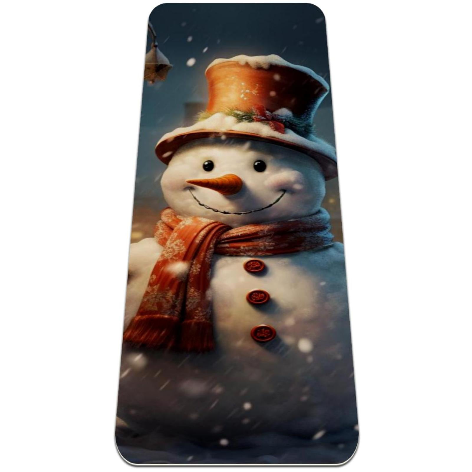 Christmas snowman retro TPE Exercise Mat for Yoga Pilates Workout ...