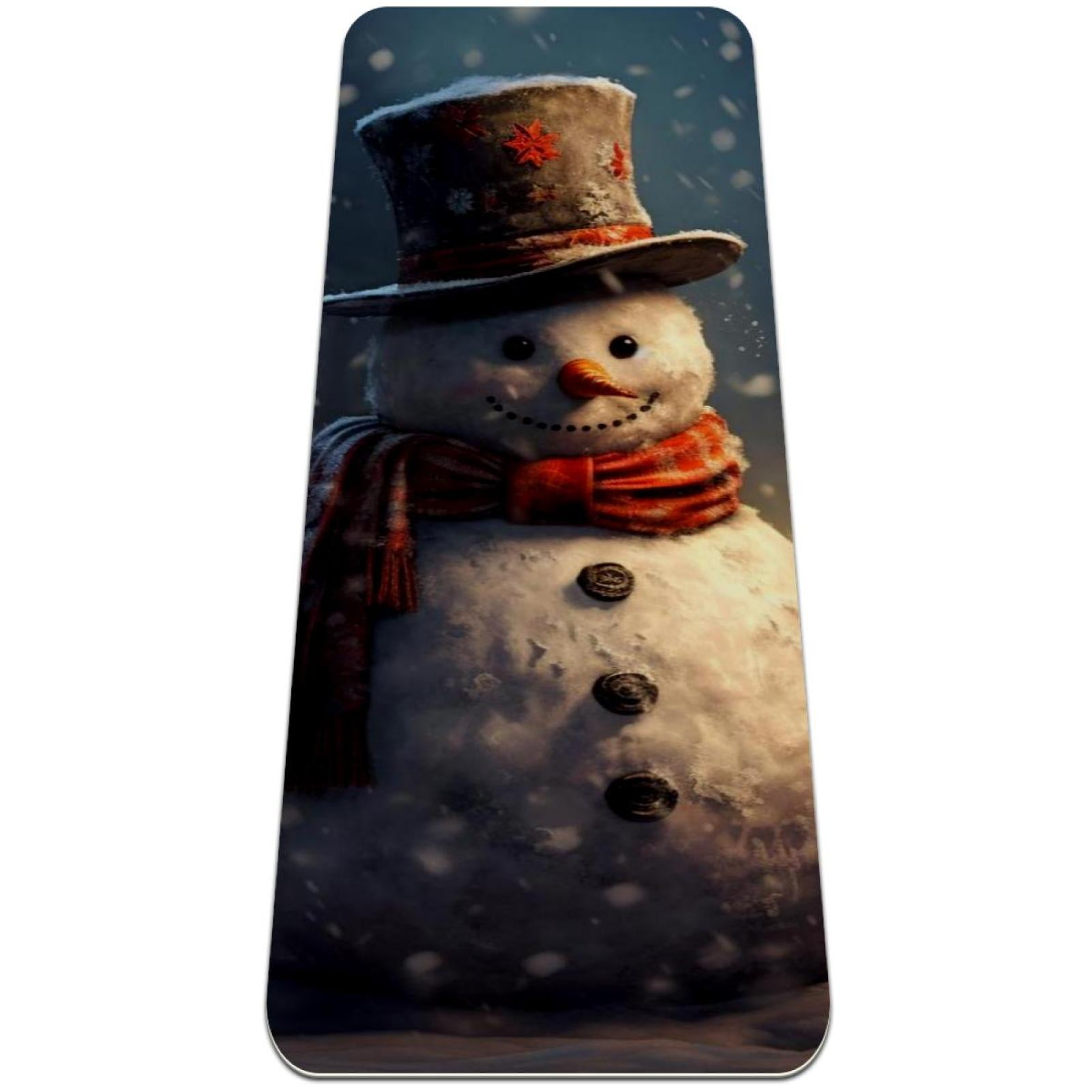 Christmas snowman retro TPE Yoga Mats: Exercise Mat for Yoga, Pilates ...