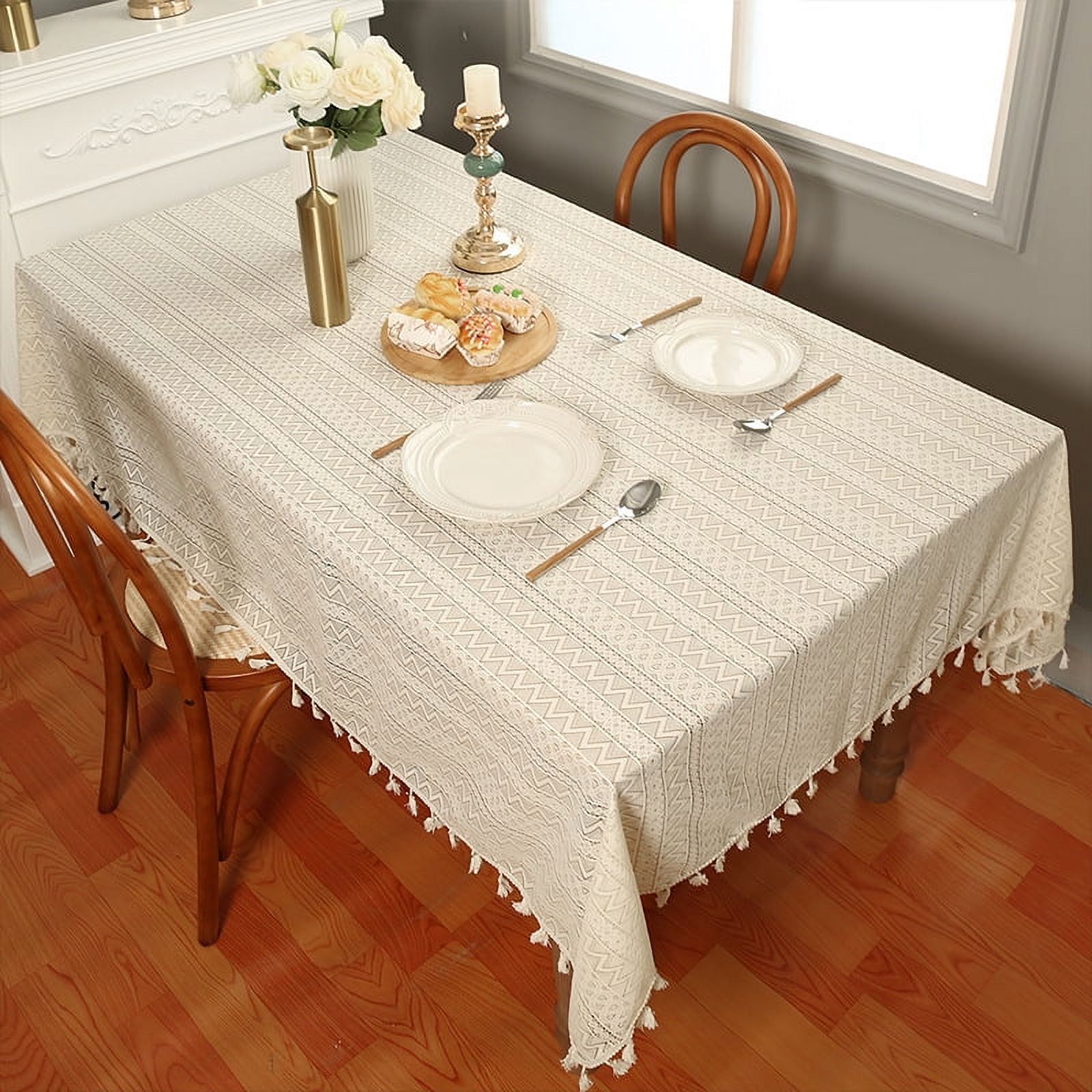 Christmas tablecloth modern embroidered lace living room kitchen ...