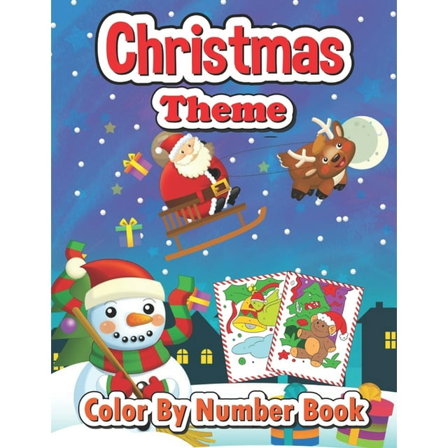 Christmas theme color by number book: Big Christmas Book to Draw ...