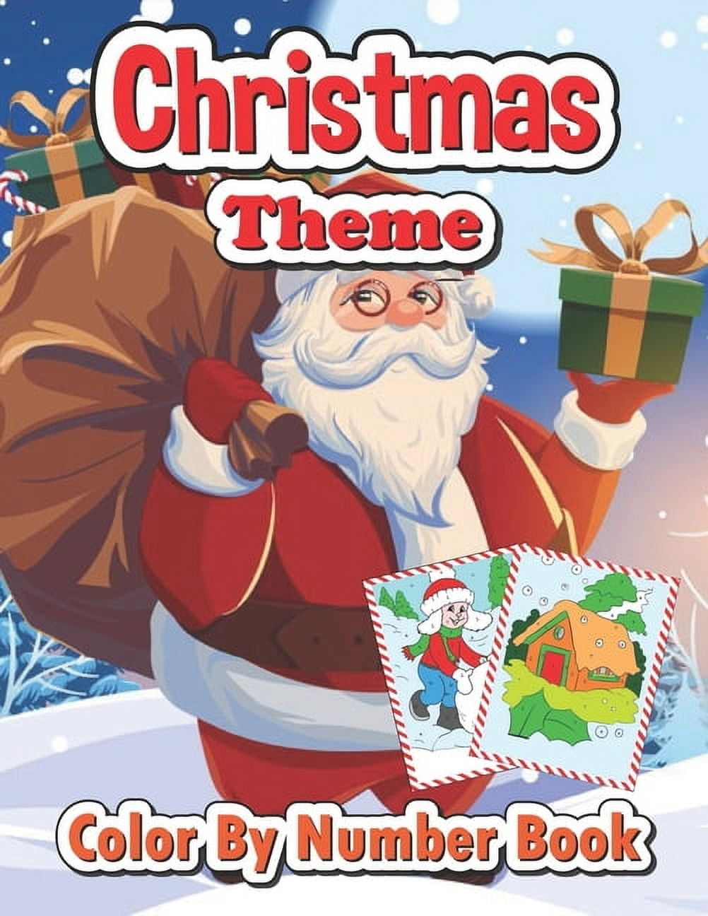Christmas theme color by number book: Big Christmas Book to Draw ...