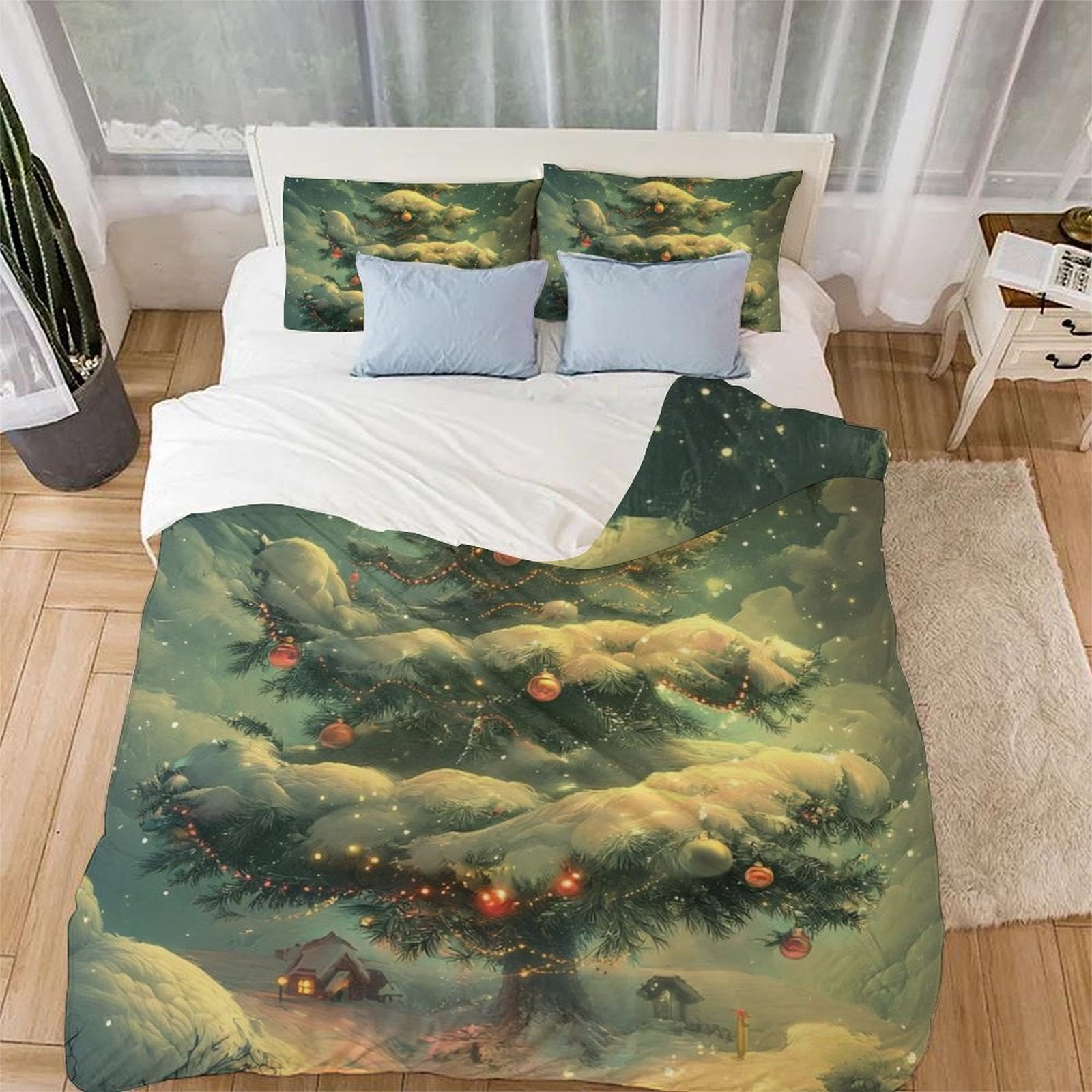 Christmas tree Bedding Set Quilt Cover 3D Printed Comforter Covers ...