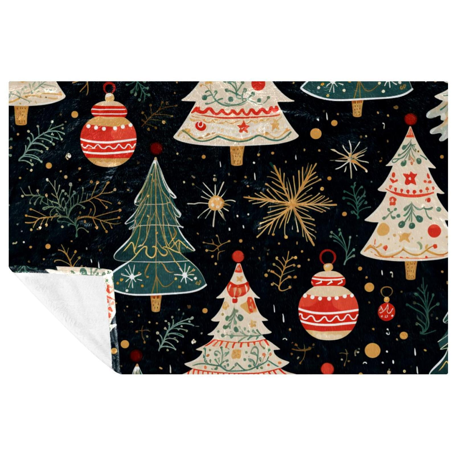 Christmas tree Soft and Warm Microfiber Throw Blanket - Printed ...