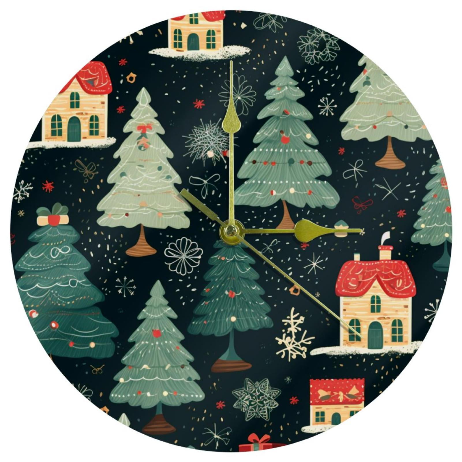 Christmas tree Uniquely Designed Acrylic Circular Wall Clock - Stylish ...