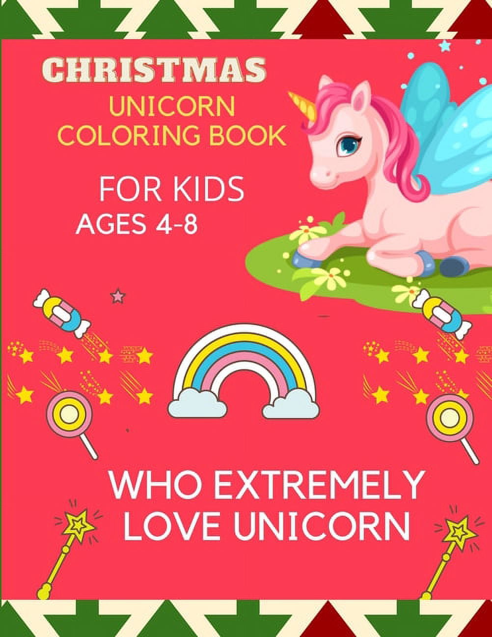 Christmas unicorn coloringbook for kids ages who extremely love uicorn ...
