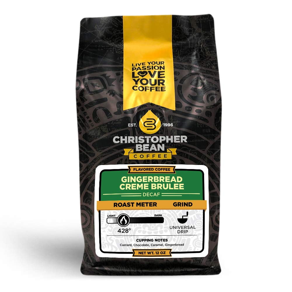 Christopher Bean Gingerbread Creme Brulee Flavored Coffee, (Decaf ...