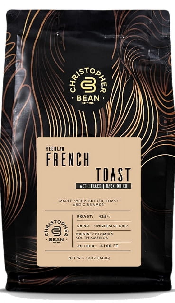 Christopher Bean Coffee - French Toast Ground Flavored Coffee, (Regular Ground) 100% Arabica, No ...