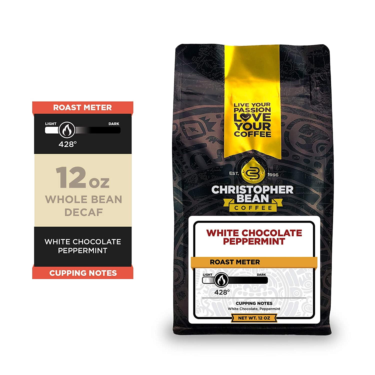 Christopher Bean Coffee - White Chocolate Peppermint Flavored Coffee ...