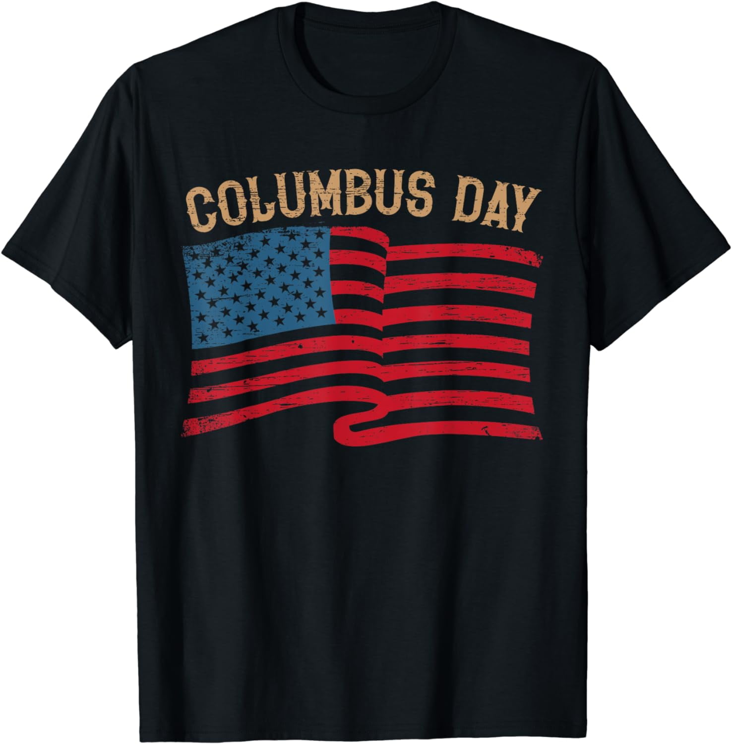 Christopher Columbus Day USA Flag Italian American Heritage T-Shirt ...