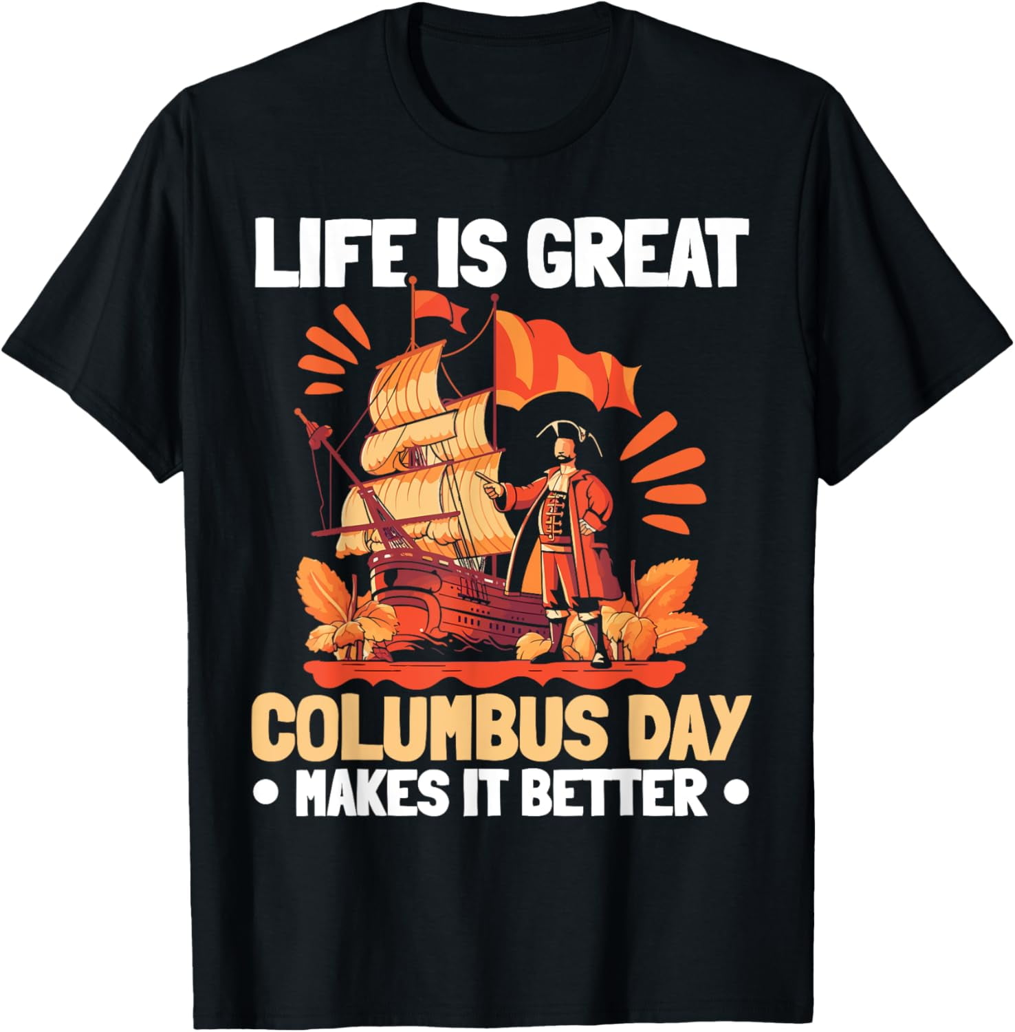 Christopher Columbus Italian American Happy Columbus Day T-Shirt ...
