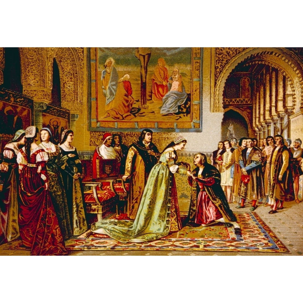 Christopher Columbus Received By King Ferdinand And Queen Isabella On ...