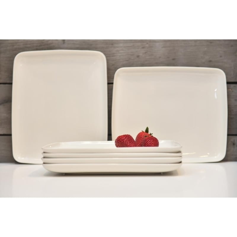 Christopher Knight Collection Simplicity Rectangular Dinner Plate Set ...