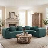 Christopher Knight Home 110.2" Modern Curved L-Shaped Modular Sectional ...