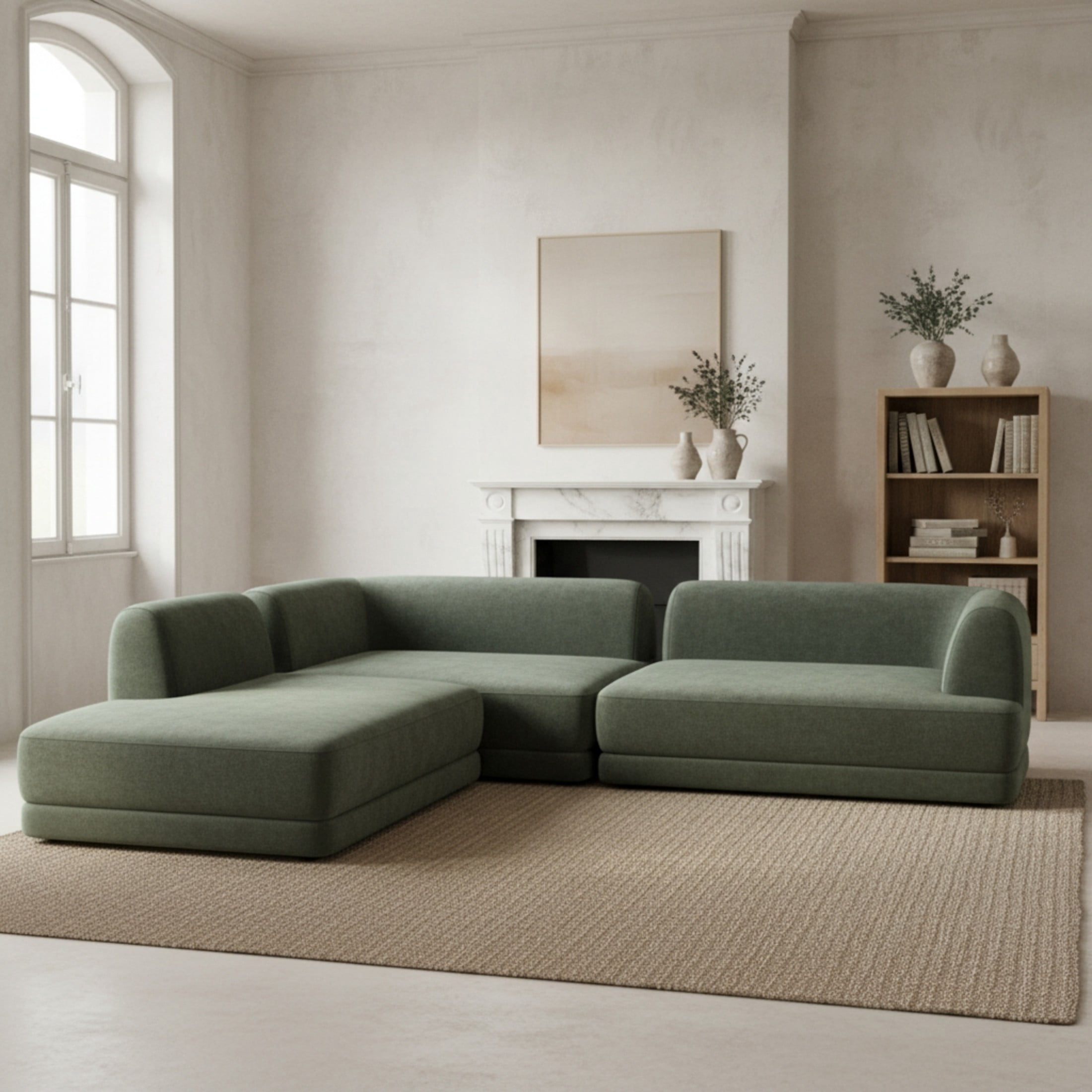 Christopher Knight Home 115" Modern L-Shaped Sectional Sofa with Chaise ...
