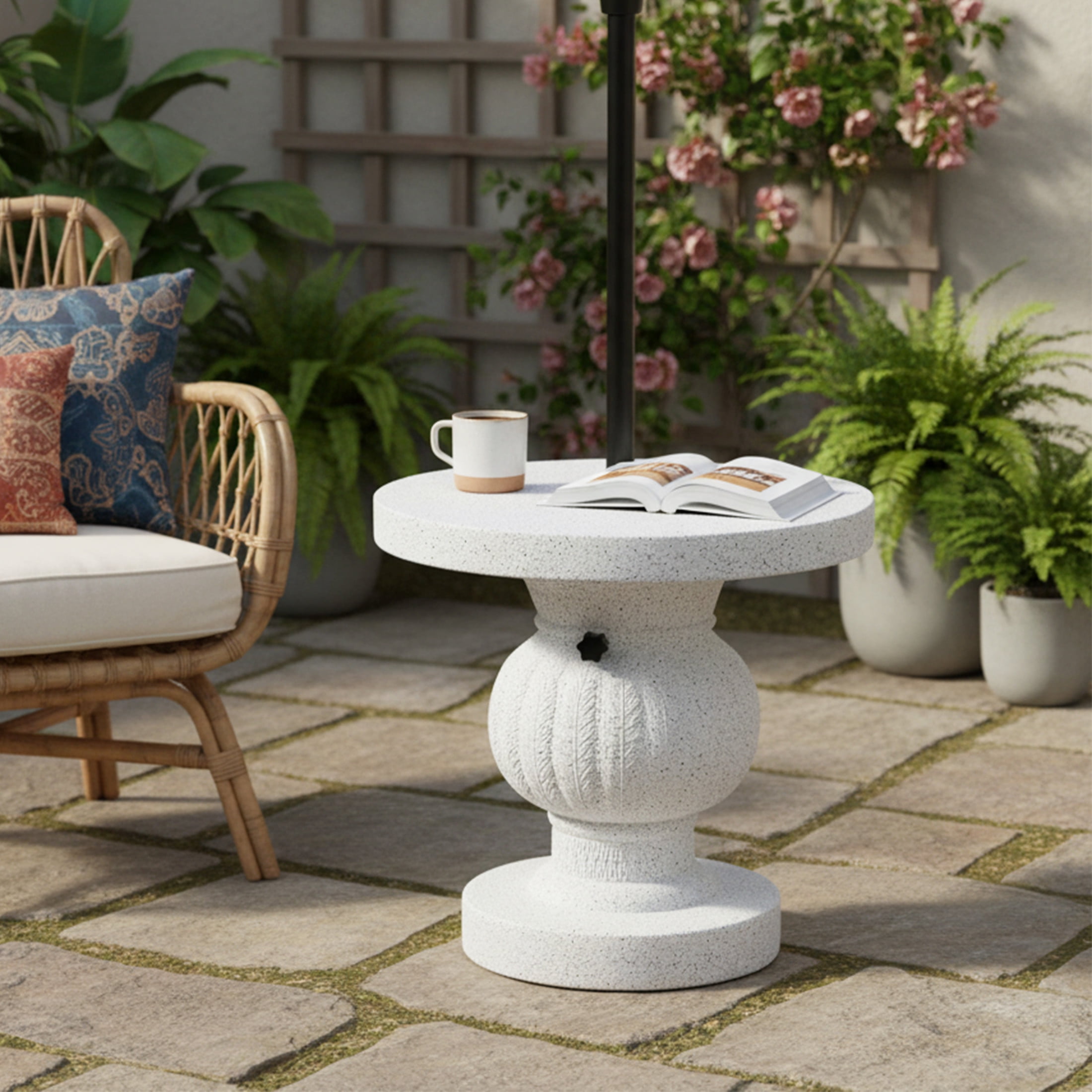 Christopher Knight Home 20"H Vintage Patio Umbrella Base Side Table ...