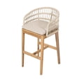 Christopher Knight Home 29" Outdoor Bar Stool with Rope Back, Wood ...