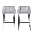 Christopher Knight Home 29" Outdoor Rope Bar Stools, Set of 2, Woven ...