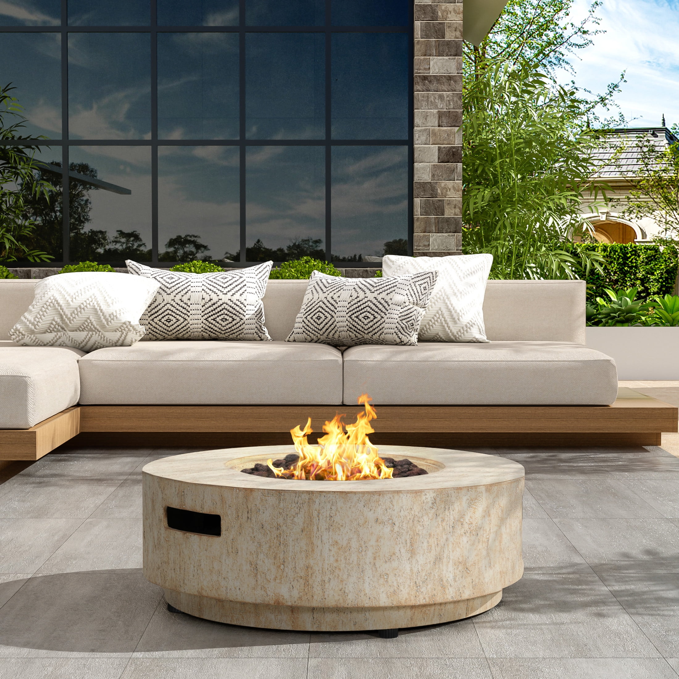 Christopher Knight Home 30" Patio MGO Propane Fire Pit, 40,000 BTU ...