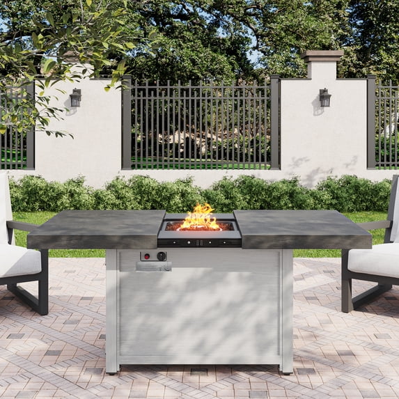 Christopher Knight Home 30" Rectangular Propane Fire Pit Table with 45 ...