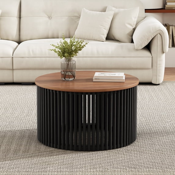 Christopher Knight Home 30" Round Coffee Table, Handcrafted Wood Accent ...
